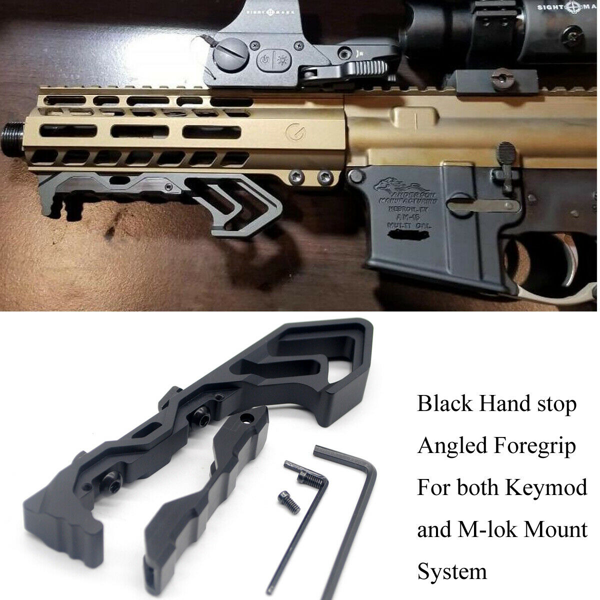 Angled Front Hand stop Compatible with KeyMod and M-LOK Handguards ...