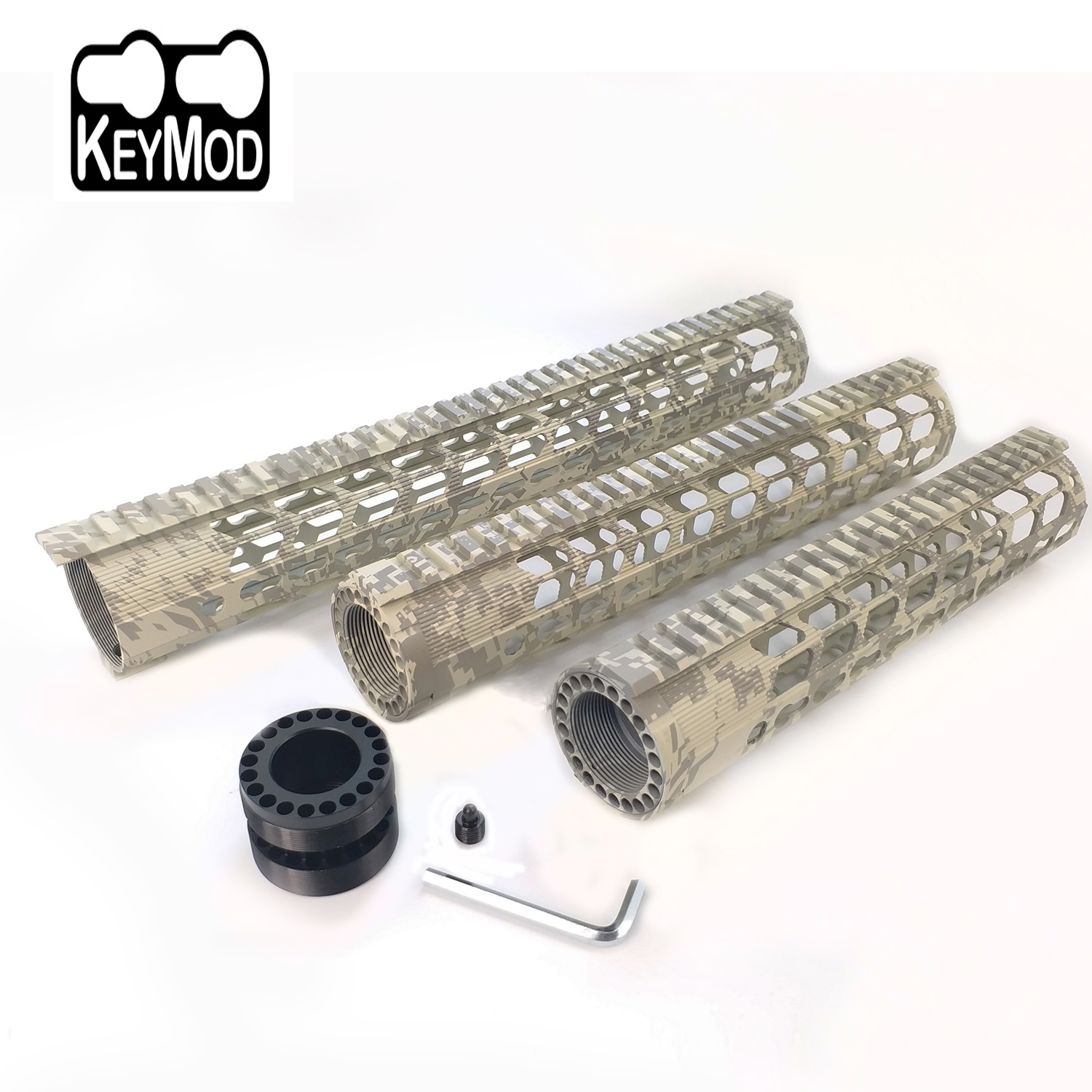 10/12/15 Inch Key-mod Handguard with Monolithic Top Rail fit LR308(7.62 ...