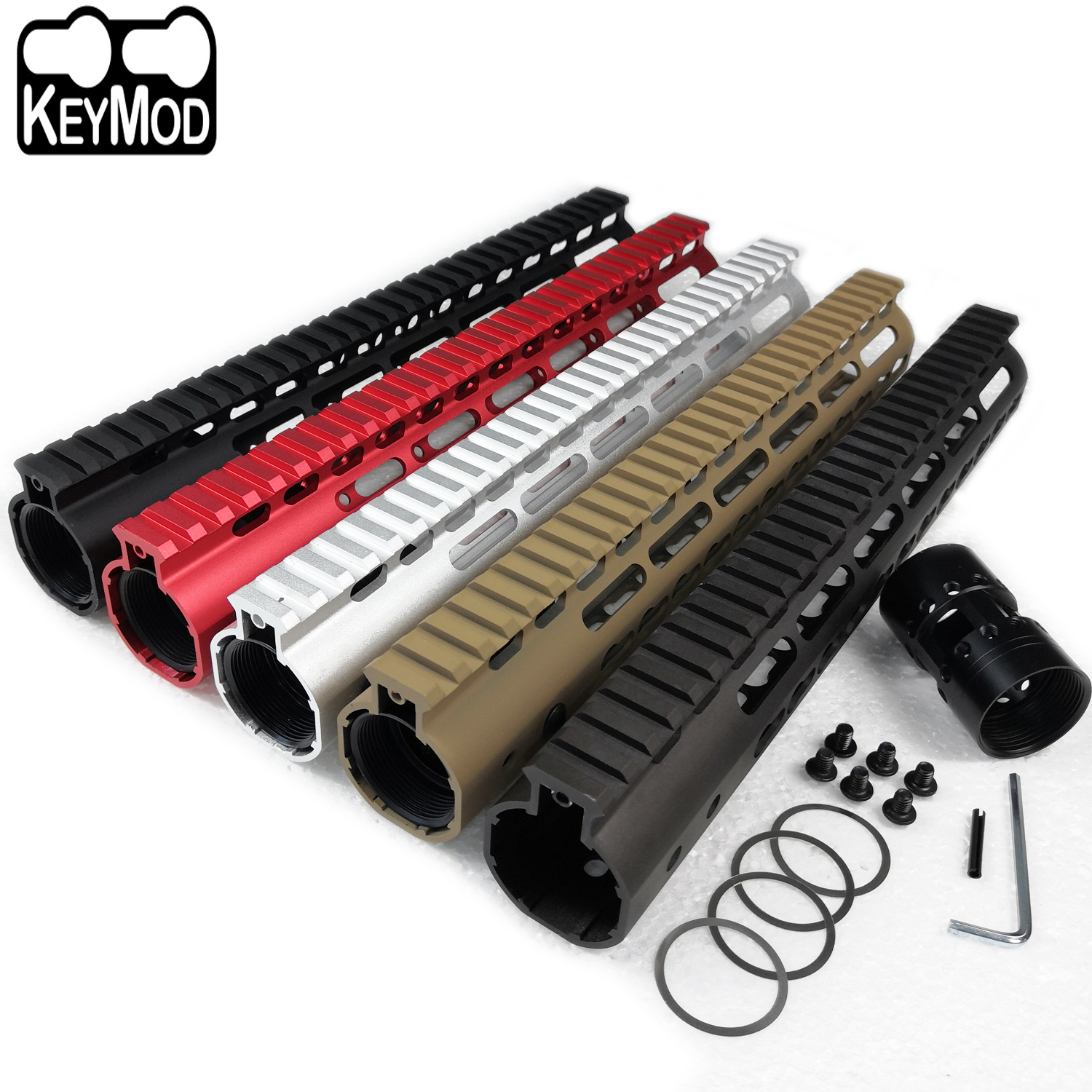 12 Inch Free Float Keymod Handguard With Monolithic Top Rail Fits .223/ ...